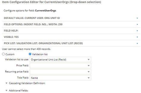 filter picklist in request offering by current user field