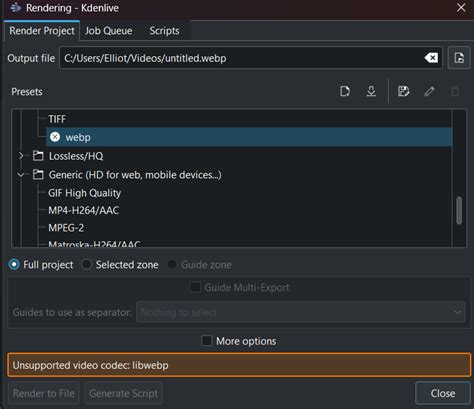 Unsupported Video Codec Libwebp Help KDE Discuss