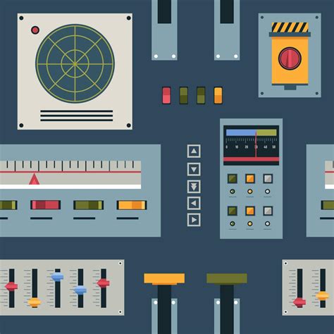 Control Panel With Switchers And Buttons Vector 33332321 Vector Art At