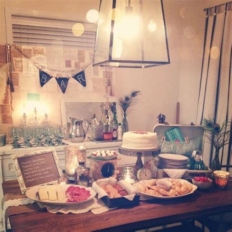 1920s Speakeasy Party Cozy Home Bar Decor Home Bar Setup With Snacks
