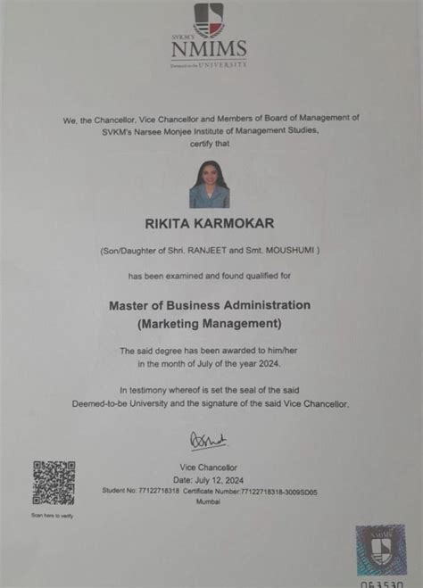 Rikita Karmokar On Linkedin Excited To Share That I Have Successfully Completed My Mba A