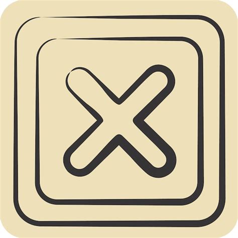 Premium Vector Icon Delete Button Related To Delete Symbol Hand Drawn