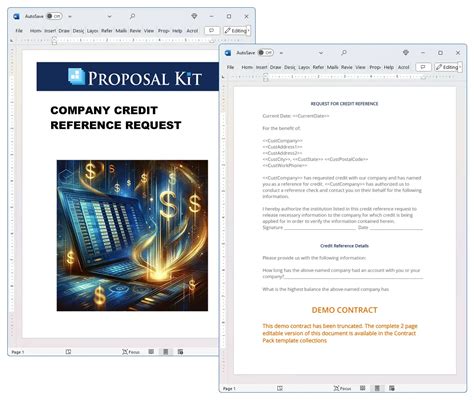 Company Credit Reference Request Downloadable Template