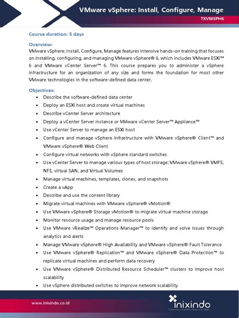 vmware vsphere install configure manage pdf server computing