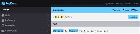 Regexr V2 Build Test And Learn Regex Gskinner Blog