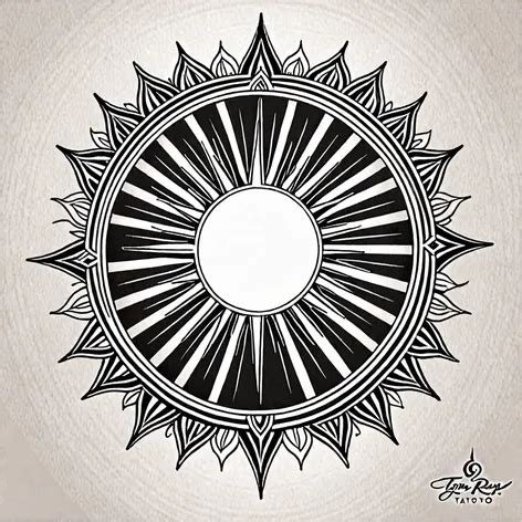 Ai Generated Sun Rays Tattoo Image Free Ai Tattoo Generator Makepix