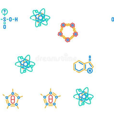 Molecule Chemistry Science Vector Seamless Pattern Stock Vector
