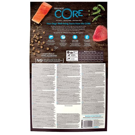 Корм для собак Wellness Core взрослых средних и крупных лосось тунец 10кг купить по цене 6401