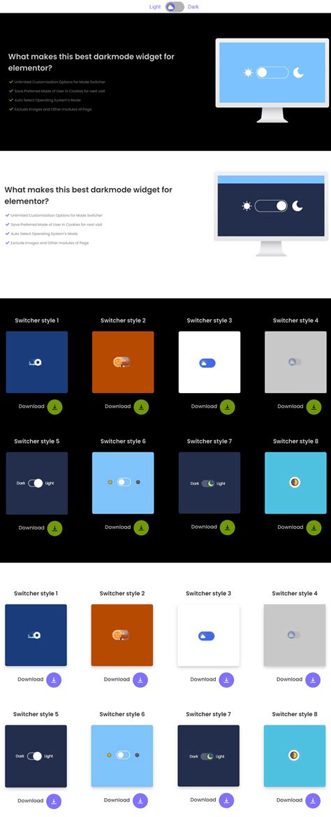 dark mode official elementor addons plugins and widgets