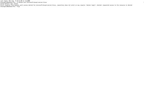 Error When Installing Sql Server Using Docker On Macbook Stack Overflow