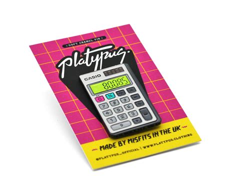 Casio Boobs Calculator Glow In The Dark Enamel Pin Etsy UK