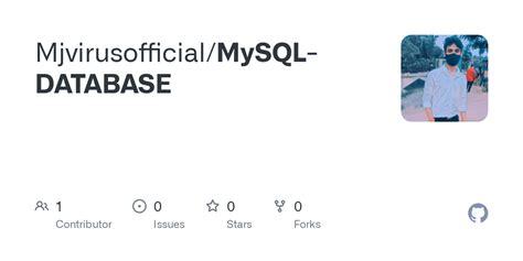 GitHub Mjvirusofficial MySQL DATABASE