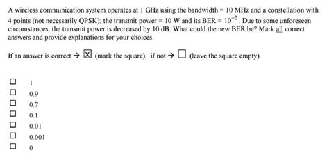 Solved A Wireless Communication System Operates At 1 GHz Chegg Com