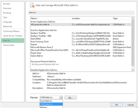 Problems With The Excel Add In