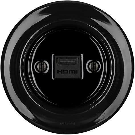 Porcelain Wall Socket Black Hdmi Dyke And Dean