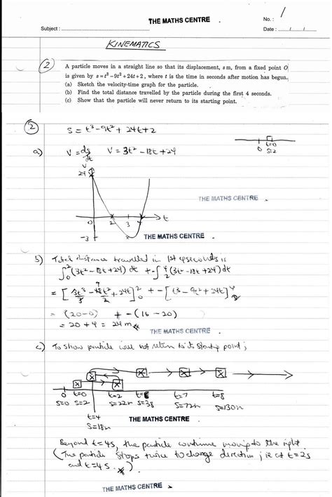 Kinematics Practice Problems Worksheet 1 D