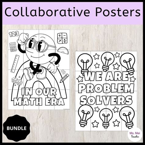 Math Collaborative Posters Class Murals Activities Back To School