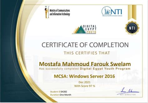 mostafa mahmoud on linkedin mcsa nti