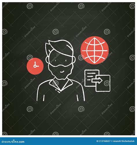 Data Duplication Chalk Icon Stock Vector Illustration Of Possibility