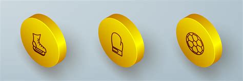 아이소메트릭 라인 스케이트 권투 글러브 및 축구 축구 공 아이콘을 설정합니다 벡터 3차원 형태에 대한 스톡 벡터 아트 및 기타 이미지 3차원 형태 가죽 겨울 Istock