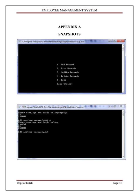 Employee Management System1 Docx Databases Computer Software And