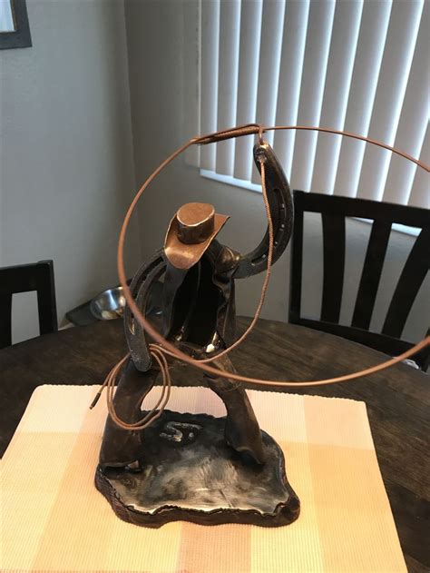 Horseshoe Roper With Spinning Lasso 10000 Metal Working Mirror
