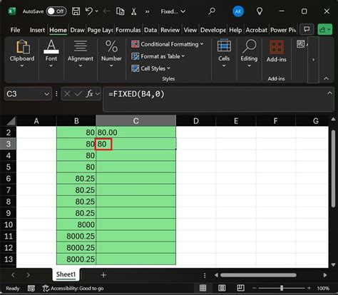 Excel Fixed 函数详解与使用示例 Excel 函数教程