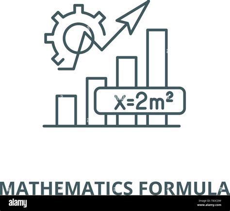 Mathematics Formula Vector Line Icon Linear Concept Outline Sign Symbol Stock Vector Image