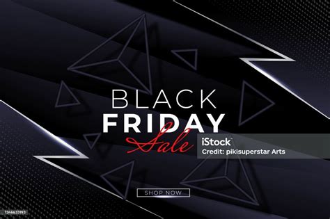 사실적인 블랙 프라이데이 배경 벡터 디자인 일러스트레이션 3차원 형태에 대한 스톡 벡터 아트 및 기타 이미지 3차원 형태