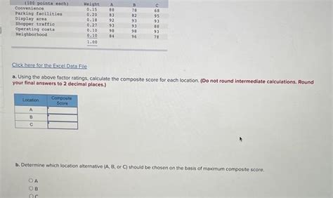 Solved Click Here For The Excel Data File A Using The Above Chegg Com