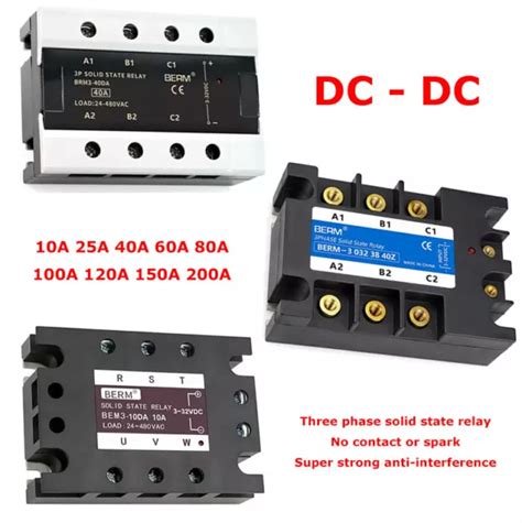 SSR THREE PHASE Solid State Relay Input VDC DC Controll AC A A A A PicClick AU