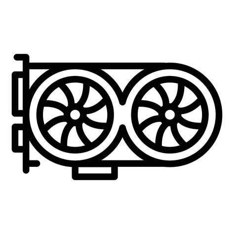 Gpu Graphic Card Icon Outline Style Vector Art At Vecteezy