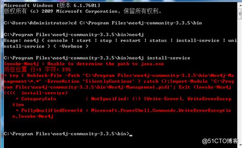 安装neo4j提示：unable To Determine The Path To Javaexe