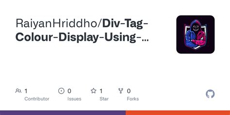 Github Raiyanhriddho Div Tag Colour Display Using Html Css