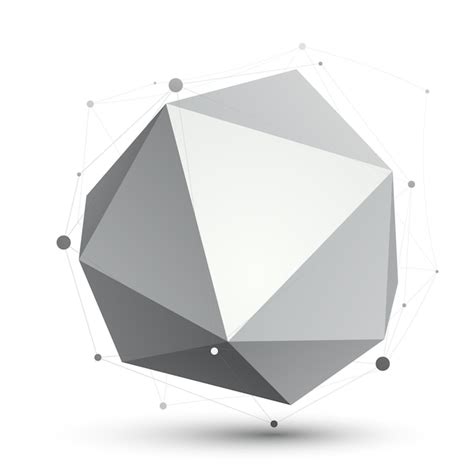 premium vector spatial technological shape polygonal single color