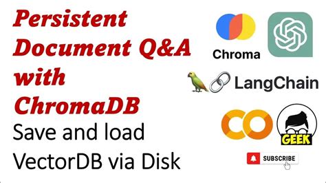 Save And Load Vectordb In The Local Disk Langchain Chromadb
