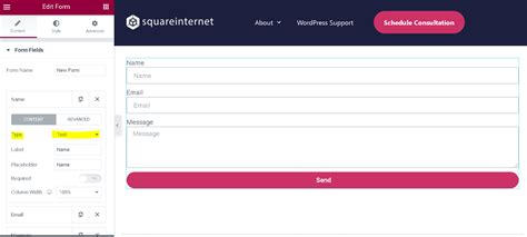 How To Create A Form In Elementor Square Internet