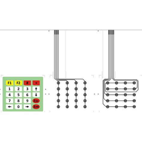 X Matrix Key Membrane Switch Control Panel Microcontroller Extended Keyboard