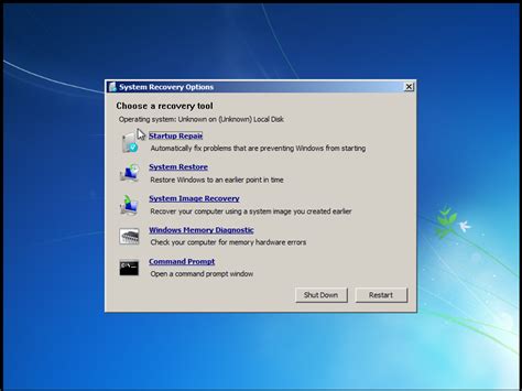Windows 7 Recovery Disc Cover