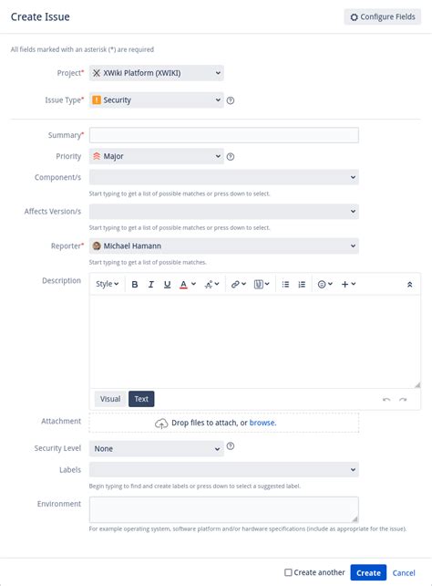 Using The Security Issue Type In JIRA Development XWiki Forum