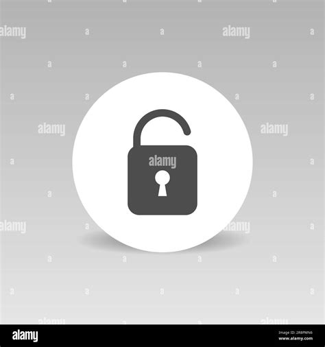 Open Lock Icon Vector Icon Simple Password Security Symbol Stock Vector