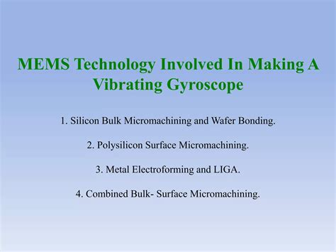 Use Of Mems Based Motion Sensors In Embedded Pptx