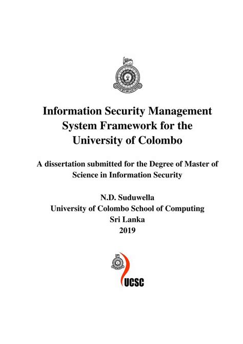 Pdf Information Security Management System Framework For The Dokumen Tips