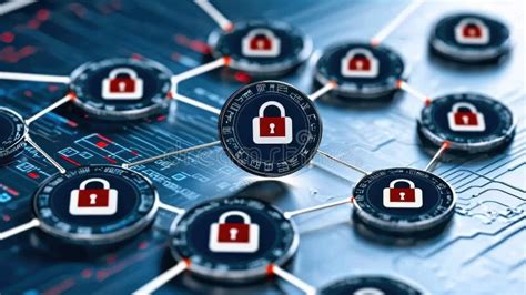 Secure Digital Network With Interconnected Locks Symbolizing