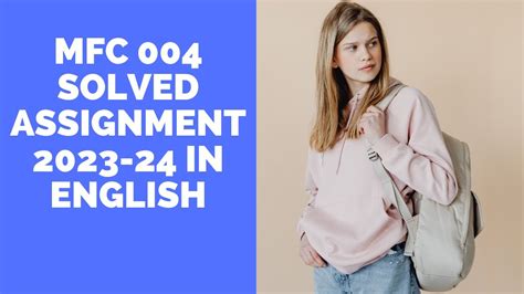 Mfc 004 Solved Assignment 2023 24 In English Youtube
