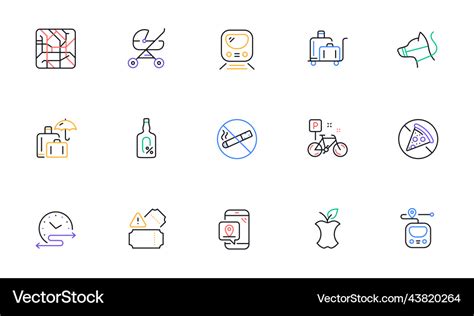 Underground Metro Line Icons Subway Map Station Vector Image
