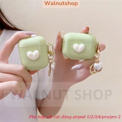 Ốp Airpod Gắn Tim Kèm Dây đeo Full Mã Airpod 1234propro 2 Chất