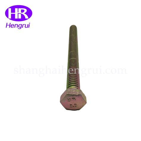 Astm A325 High Strength Grade 88 109 Yellow Zinc Hex Bolt Astm A325