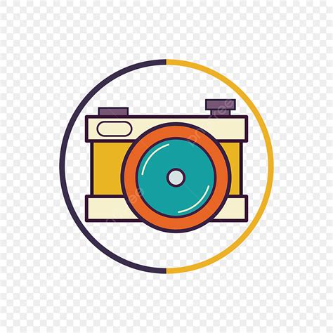 Cartoon Camera Clipart Hd Png Creative Element Linear Cartoon Camera