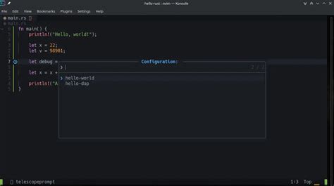 debugging rust with neovim